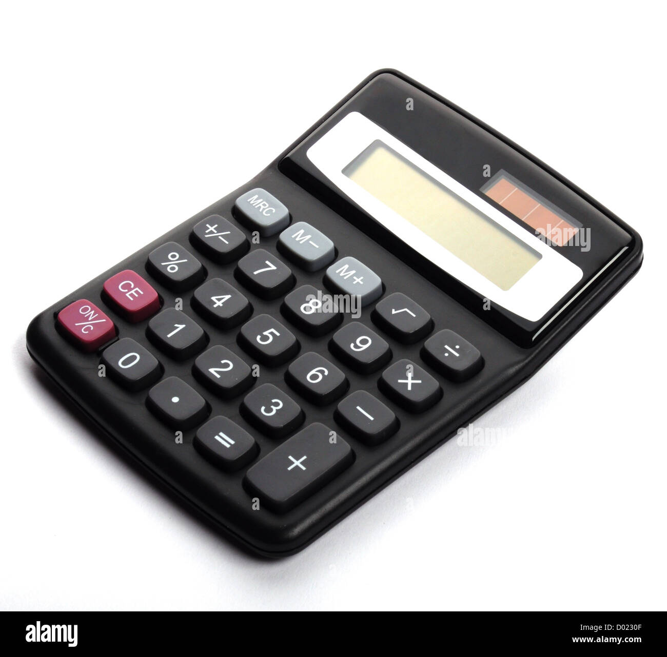 calculator with blank and empty copyspace display Stock Photo - Alamy