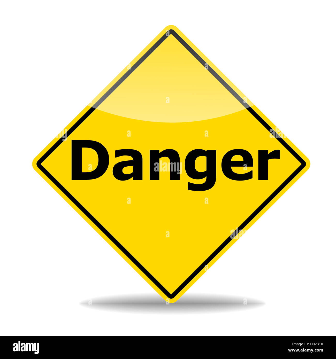 risk management concept with road sign isolated on white background ...