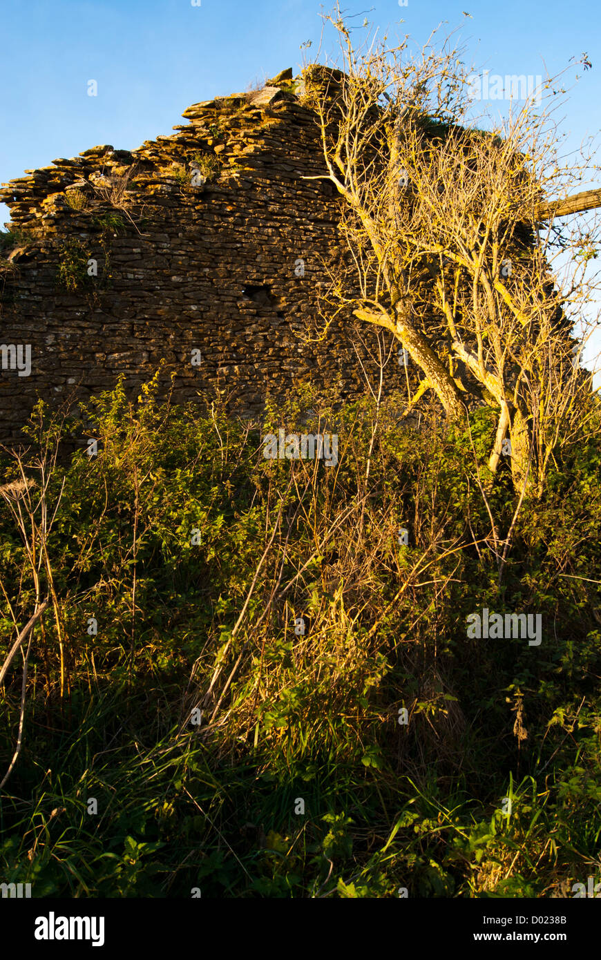 Derelict Cotswold Barn In Avening, Gloucestershire Stock Photo - Alamy