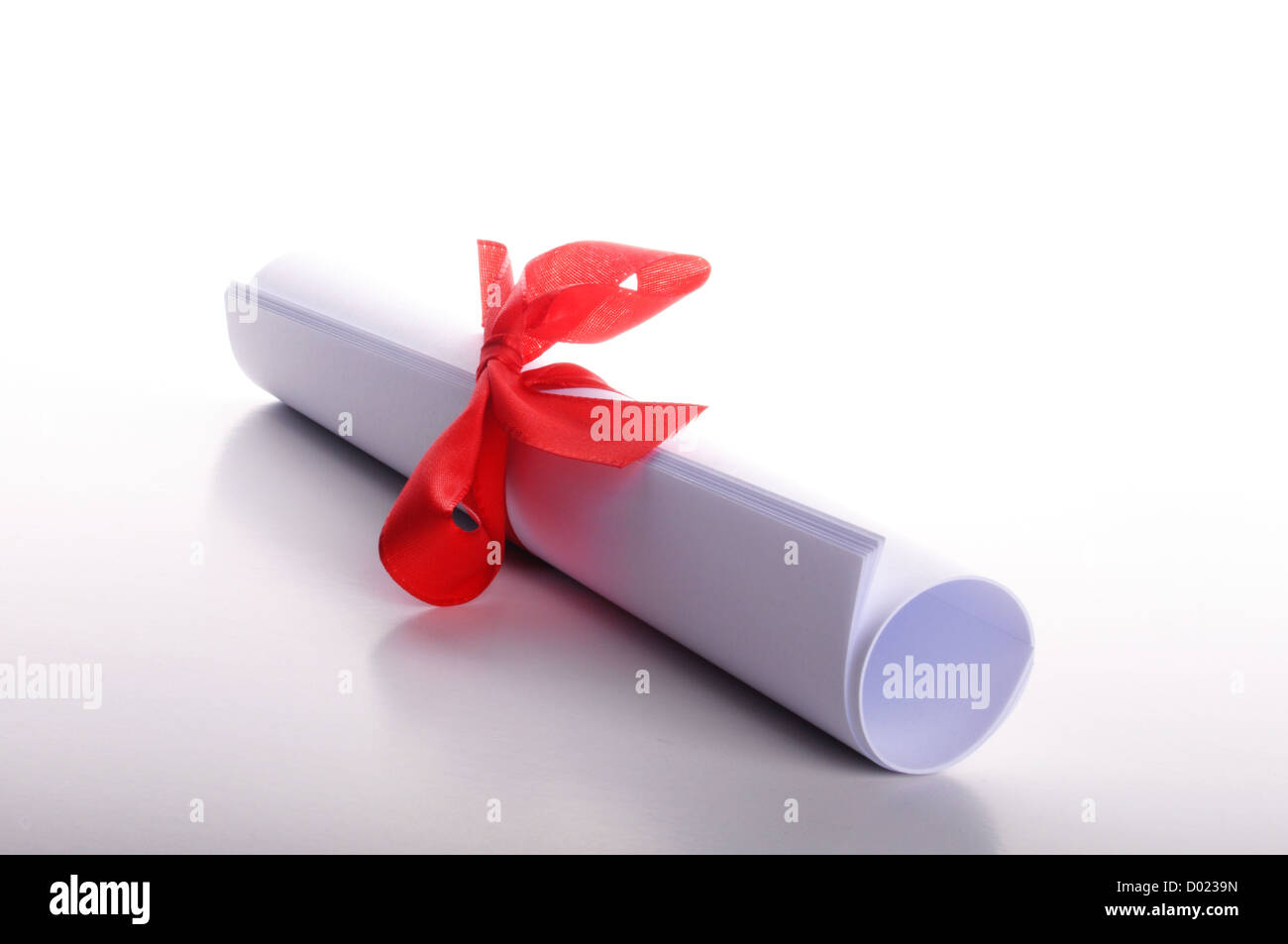 diploma isolated on a white background with copyspace for text message ...