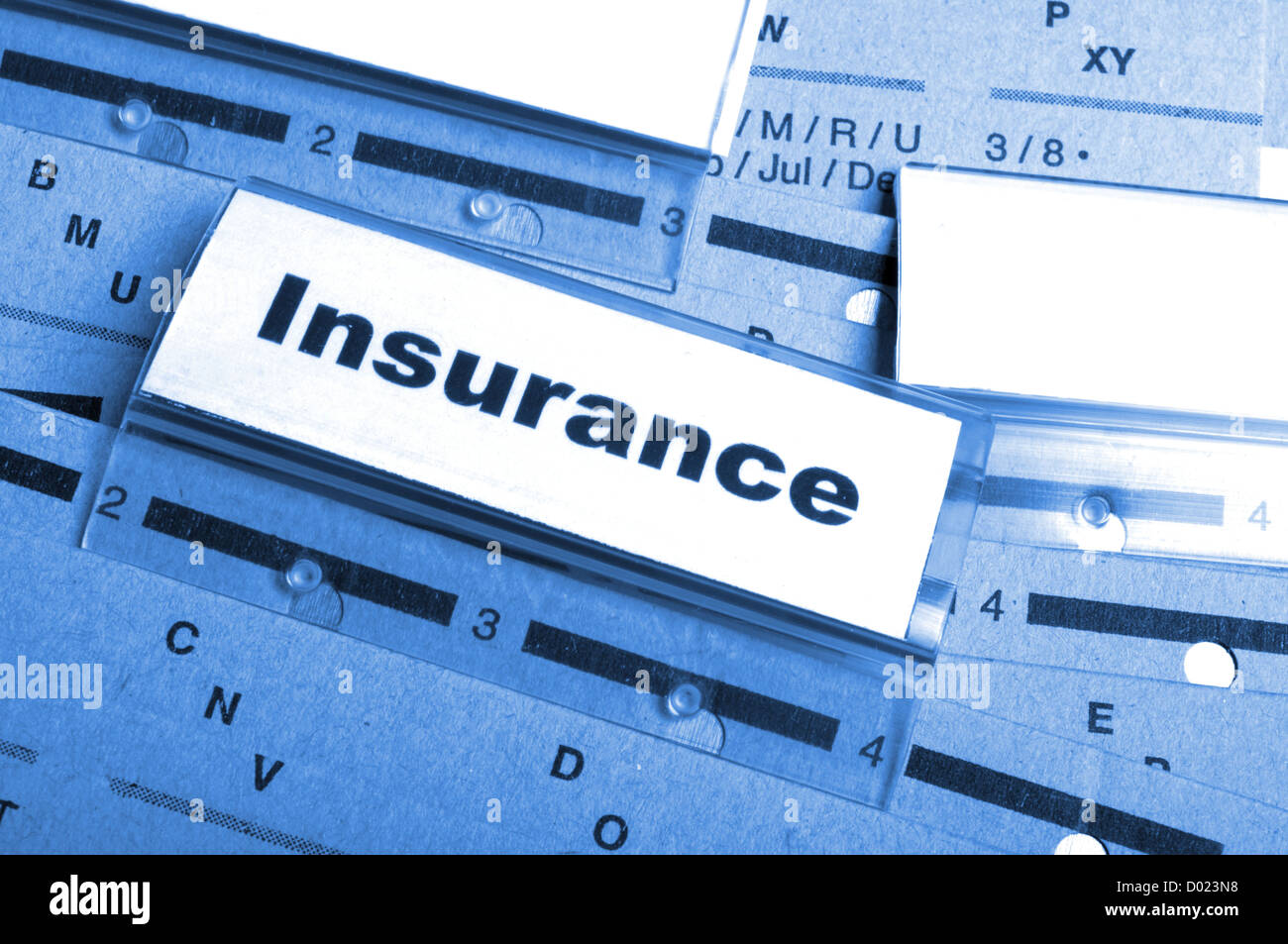 insurance word on business folder showing risk management concept Stock ...