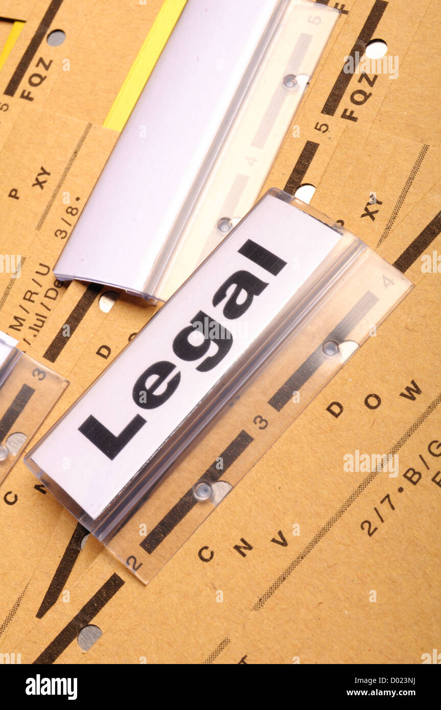 legal word on folder index showing law court or justice concept Stock ...