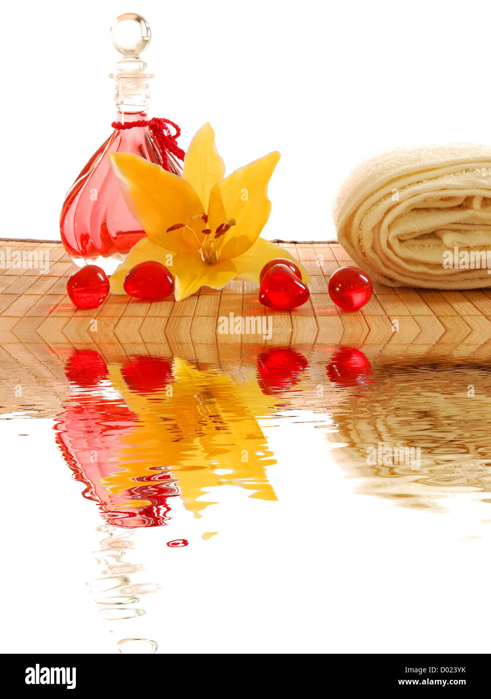 spa still life and water reflection showing wellness concept Stock ...