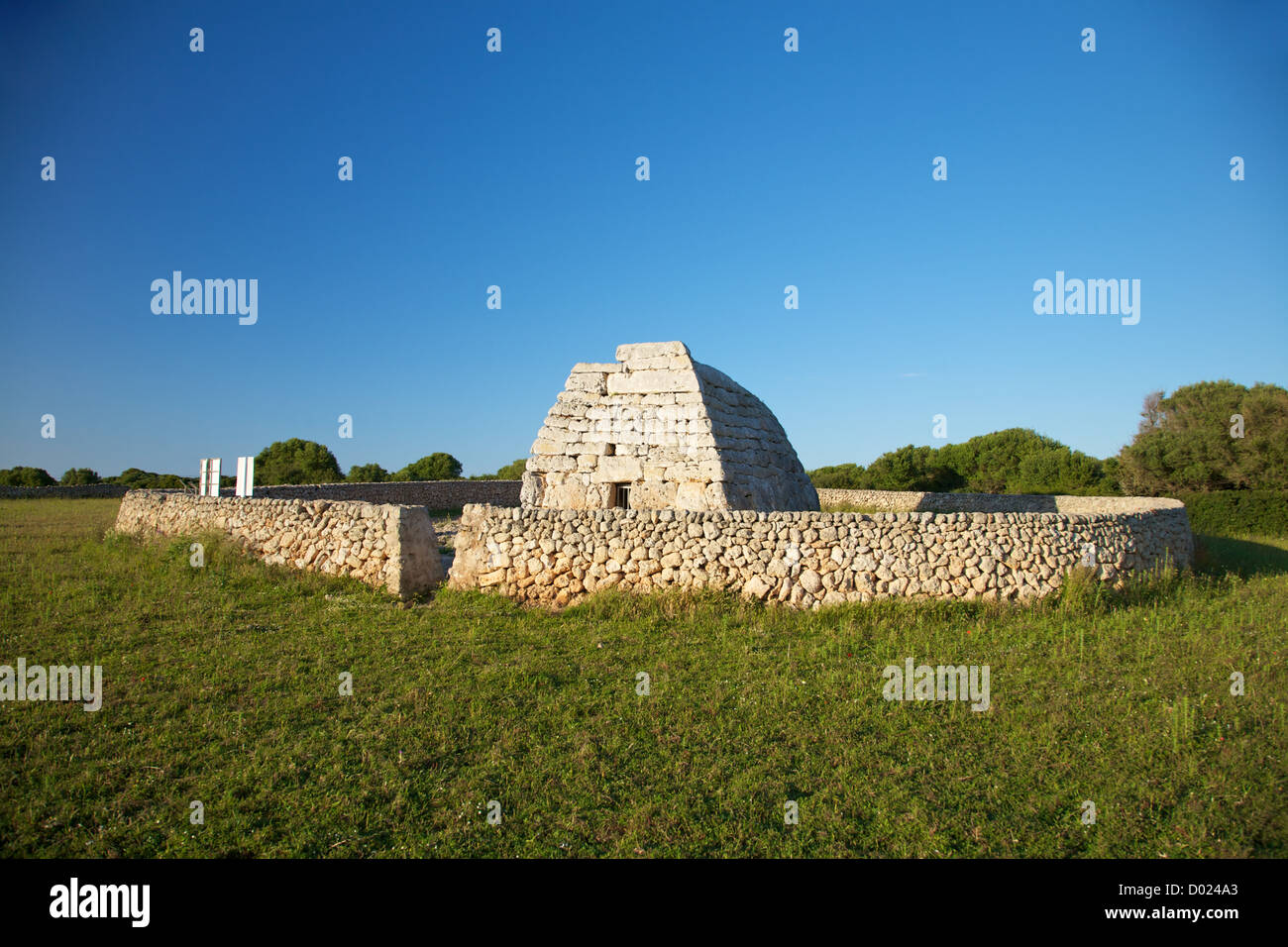 Naveta des Tudons prehistoric monument at Menorca Island in Spain Stock ...