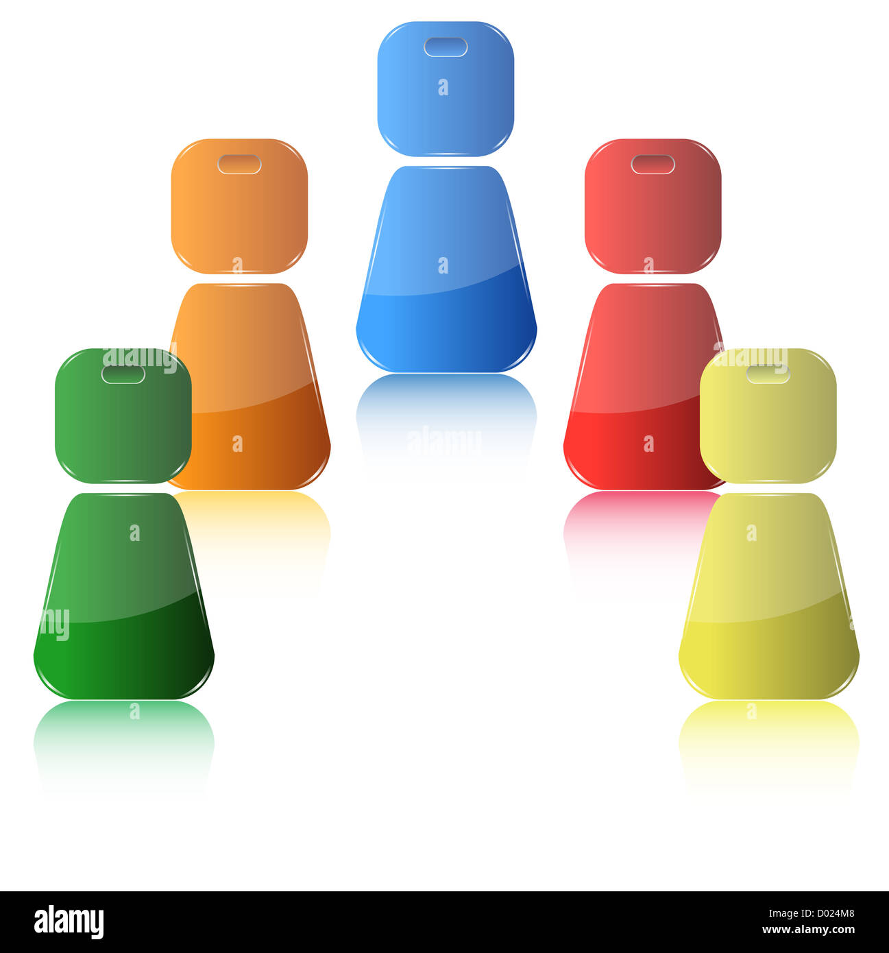 illustration of networking on white background Stock Photo - Alamy