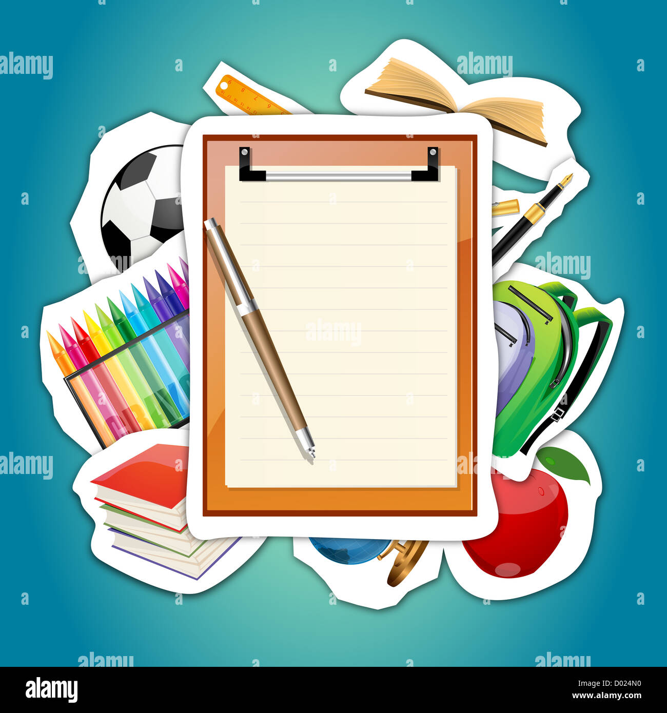 illustration of study symbols Stock Photo - Alamy