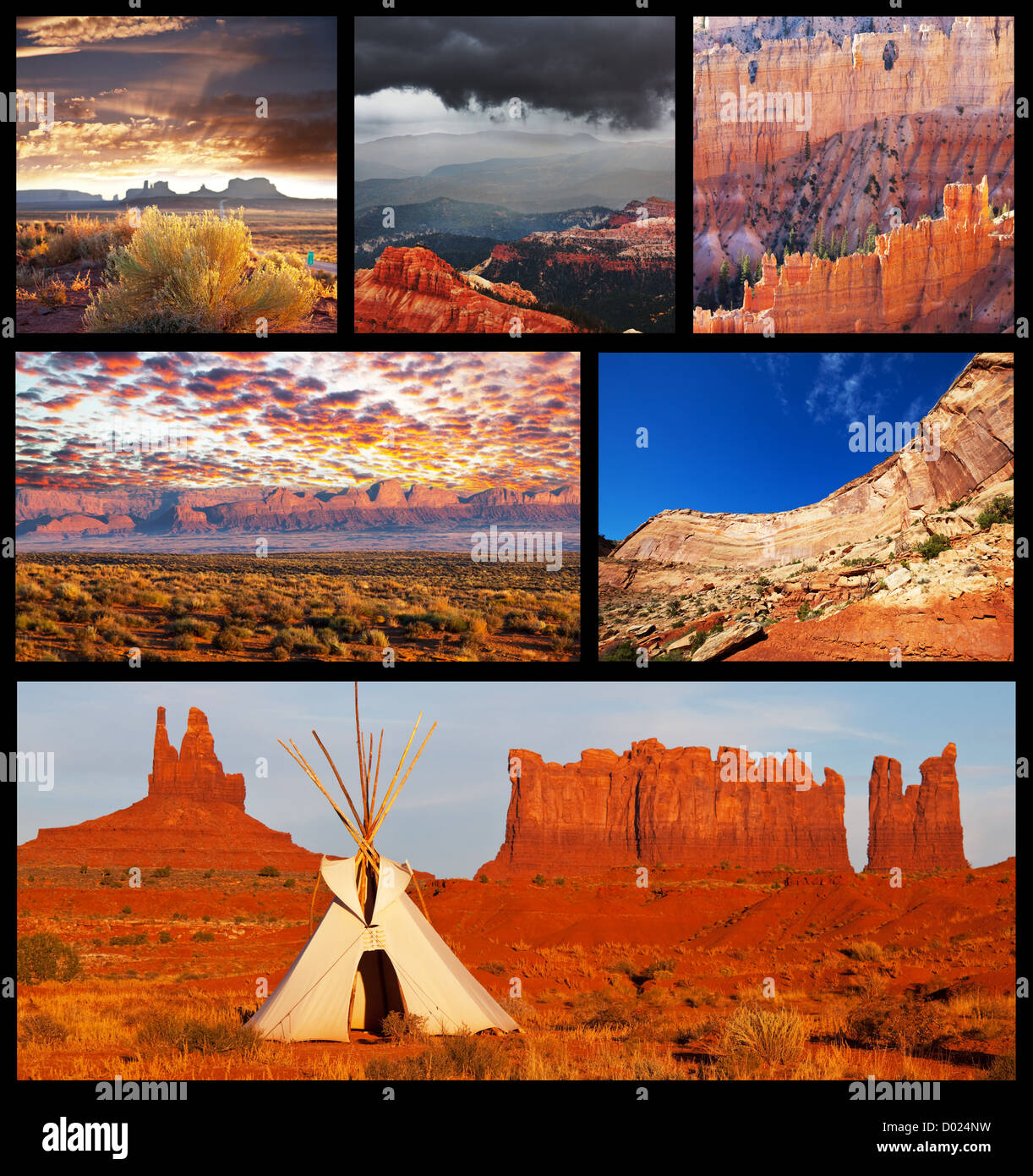 American landscapes collage Stock Photo - Alamy