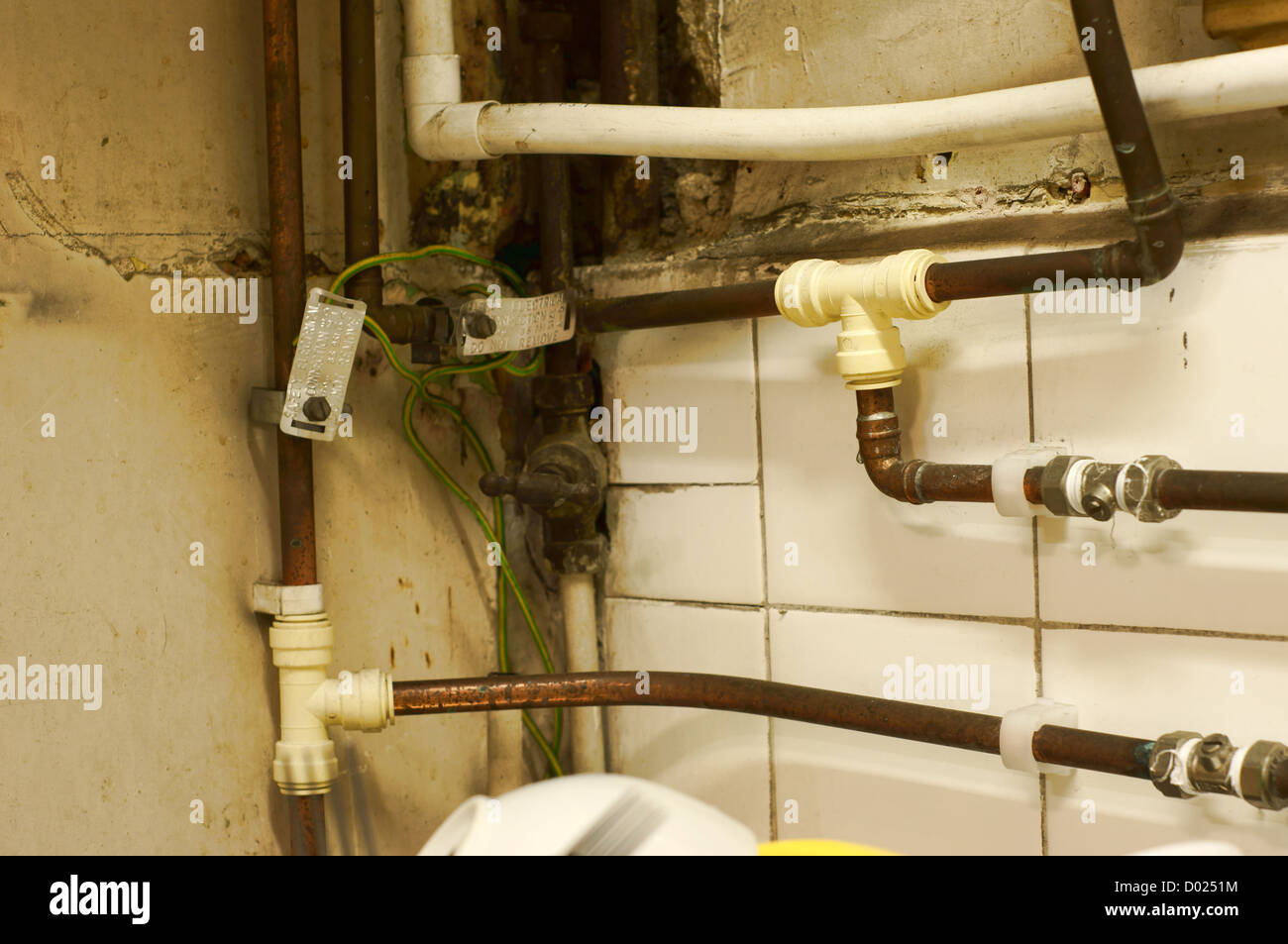 Old Kitchen Pipes Stock Photo - Alamy