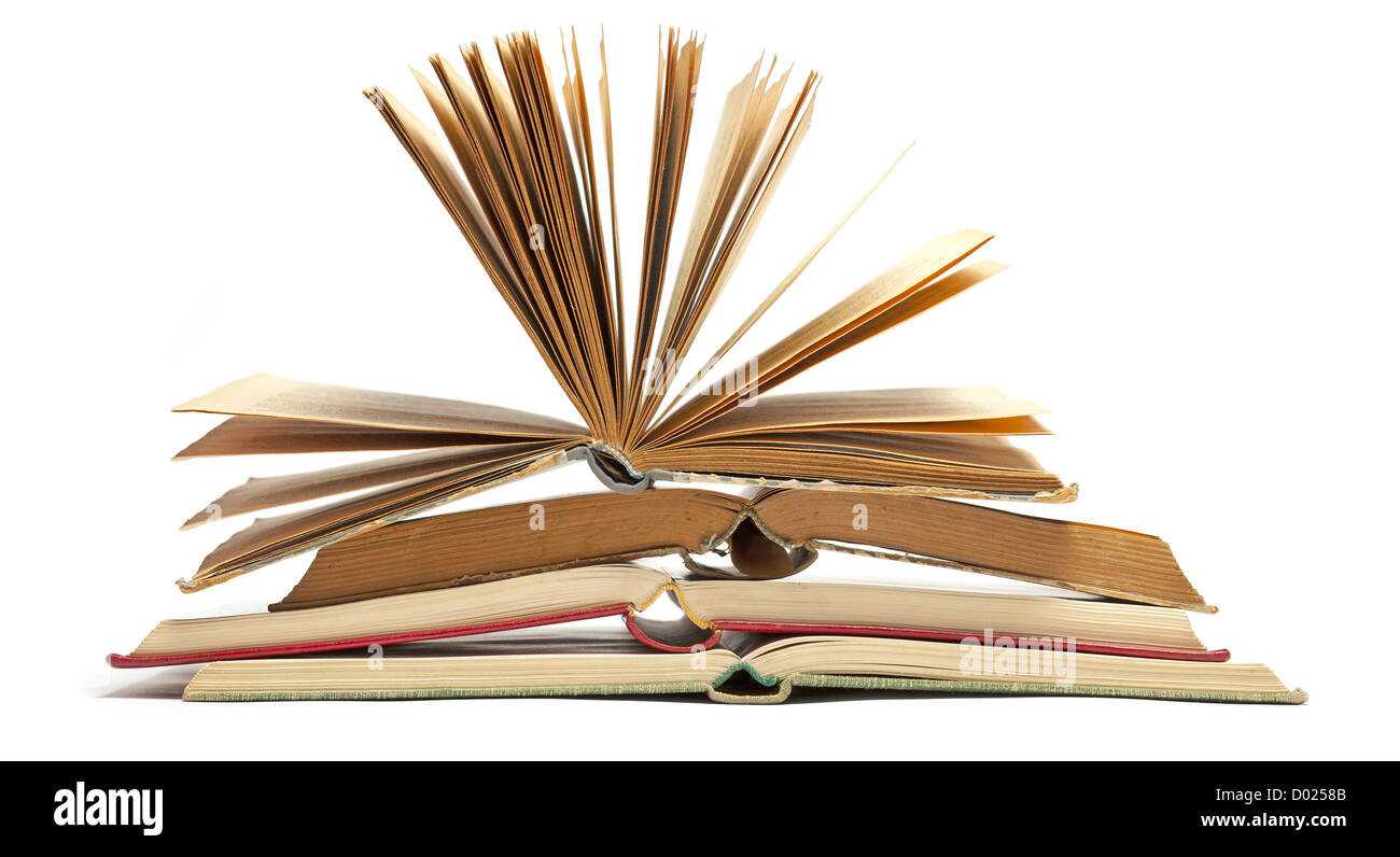 Old books open isolated hi-res stock photography and images - Alamy