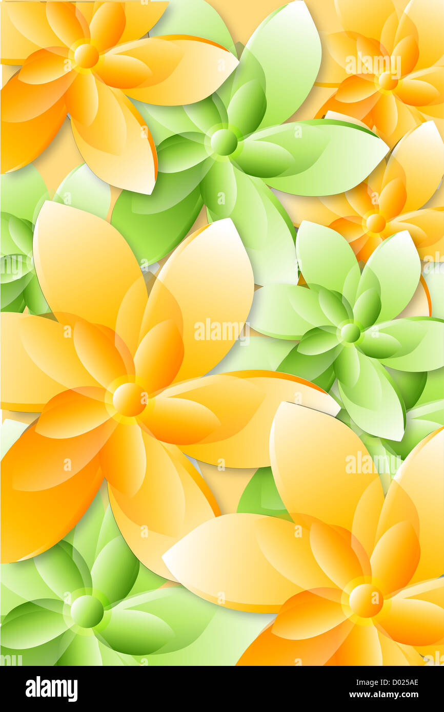 illustration of abstract flowers Stock Photo - Alamy