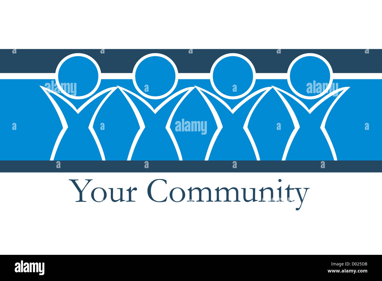 illustration of your community on white background Stock Photo - Alamy