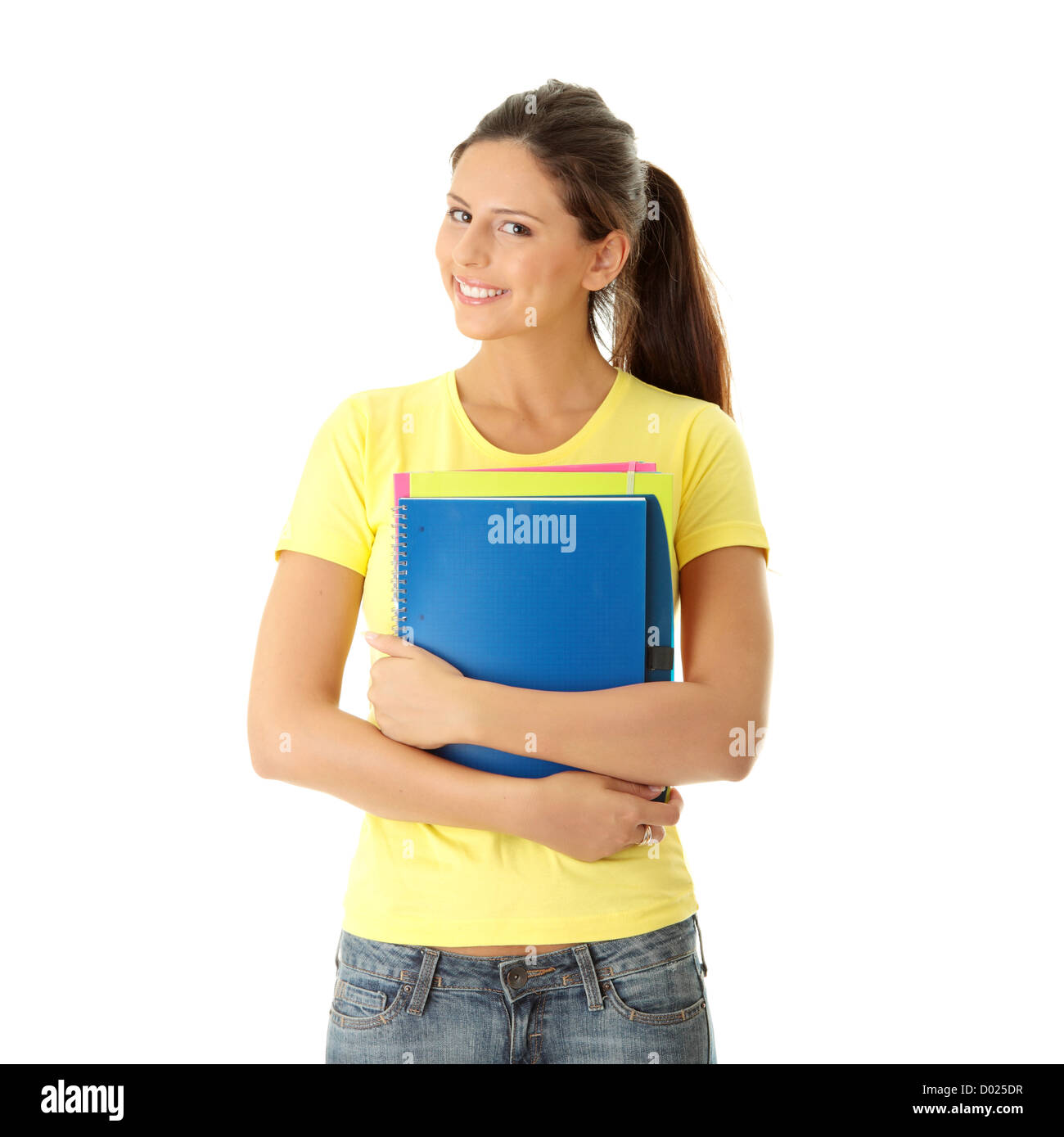 Happy student girl Stock Photo - Alamy