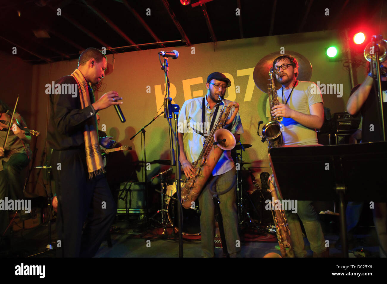 March 16, 2012 - New York, NY, U.S. - Debo Band perform at Red 7 on ...