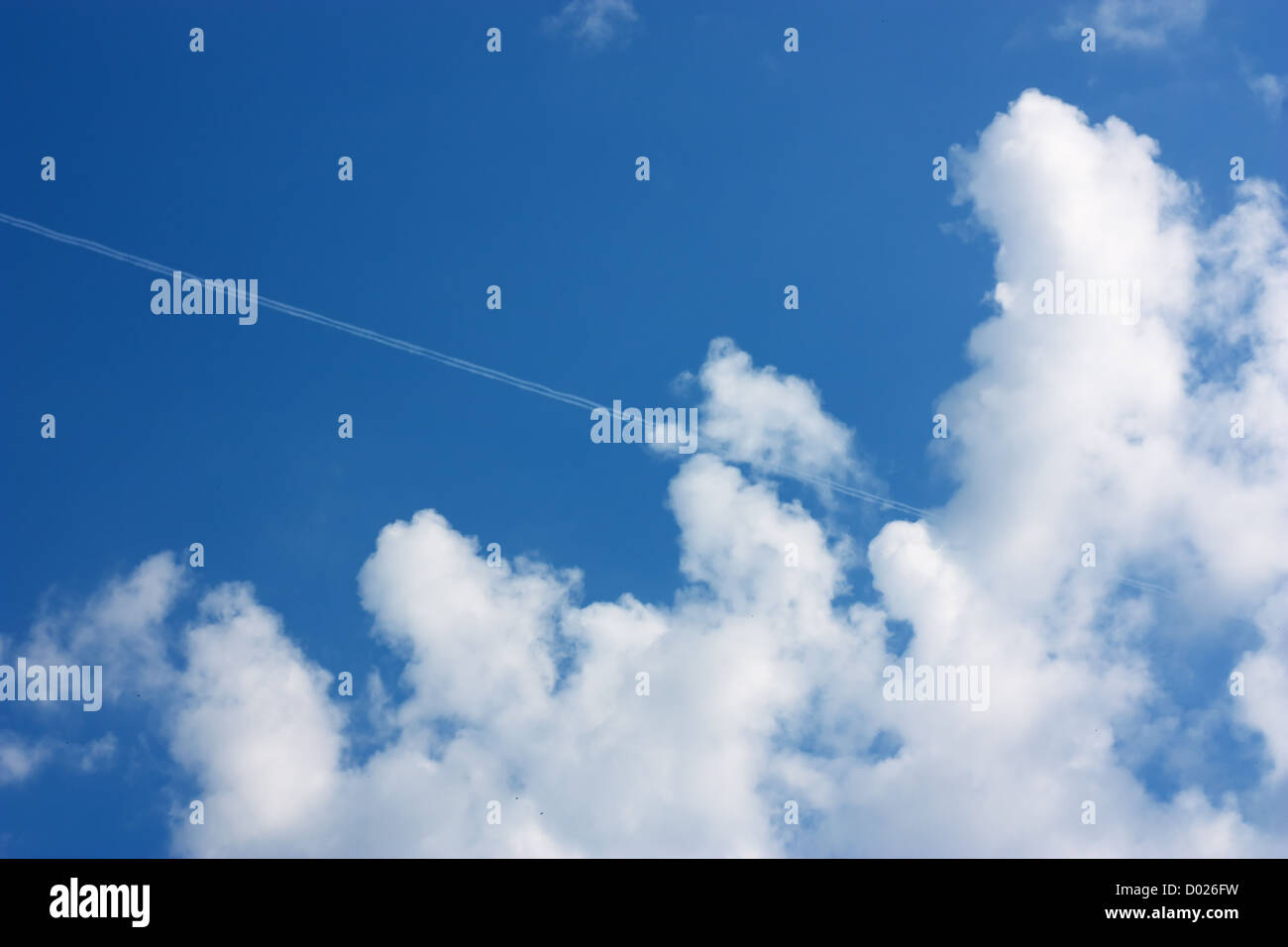 Sky background with clouds on track from a plane Stock Photo - Alamy