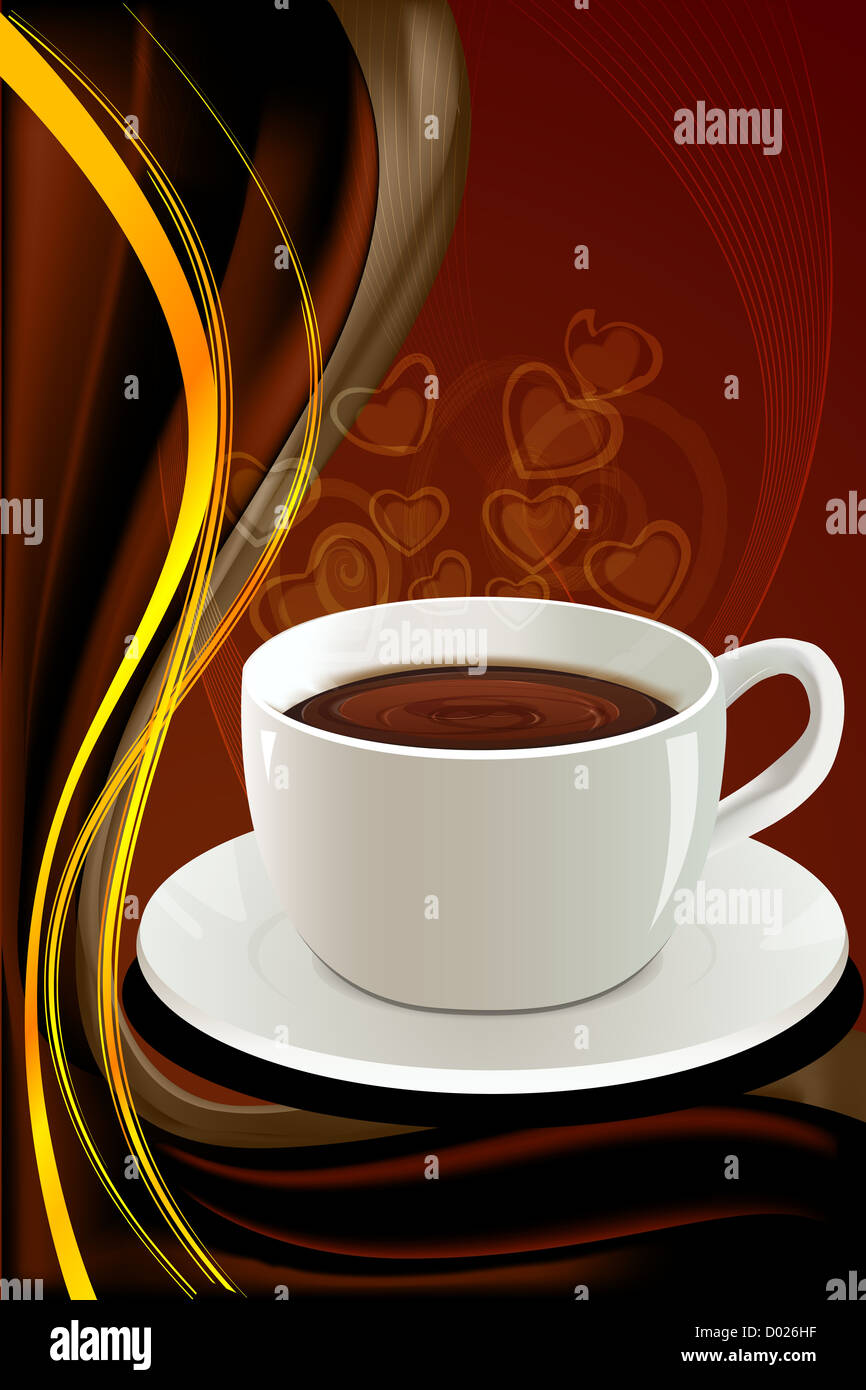 illustration of abstract coffee card on abstract background Stock Photo ...