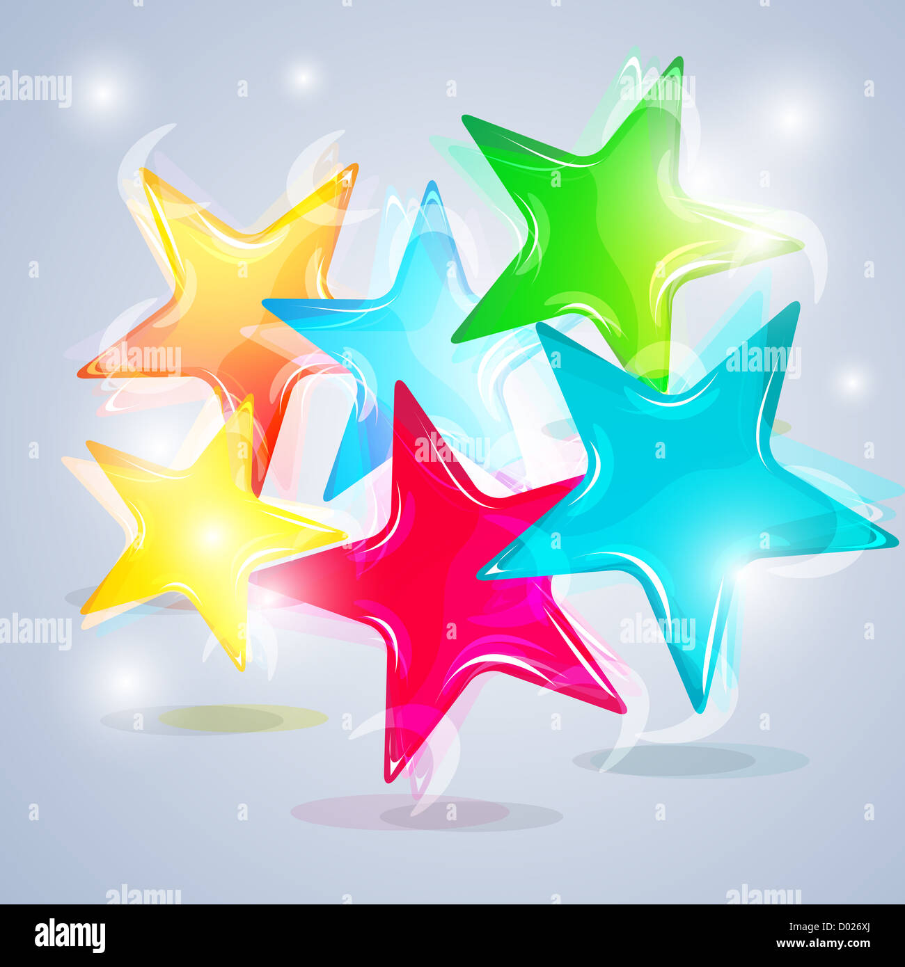 illustration of abstract colorful stars on white background Stock Photo ...