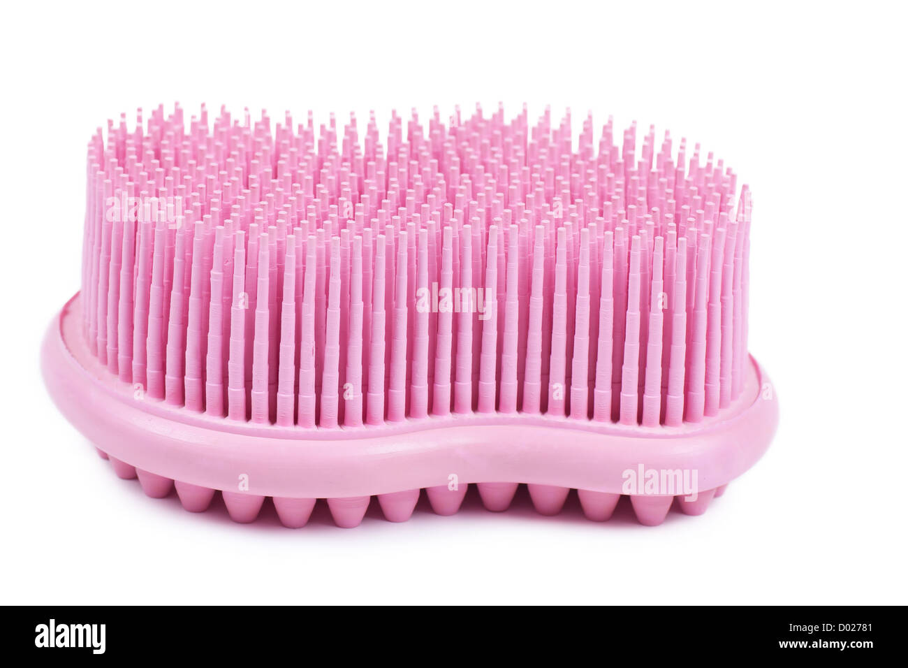 Closeup view of pink rubber sponge isolated on the white Stock Photo ...