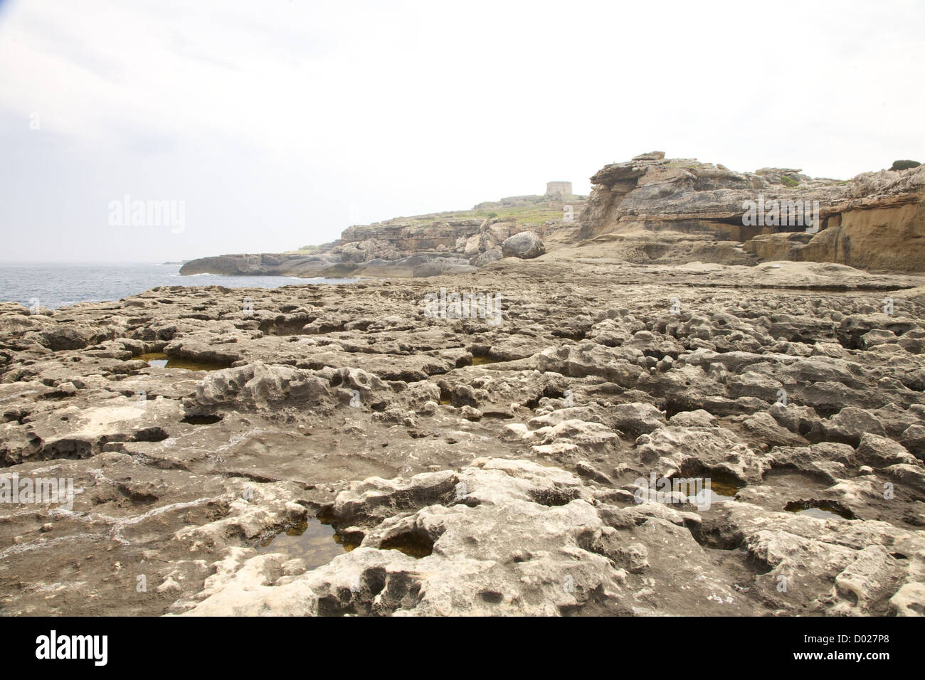 rock seaside at Menorca island in Spain Stock Photo - Alamy