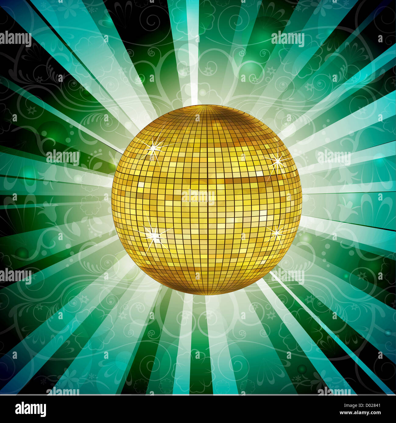 illustration of floral music ball on abstract background Stock Photo ...