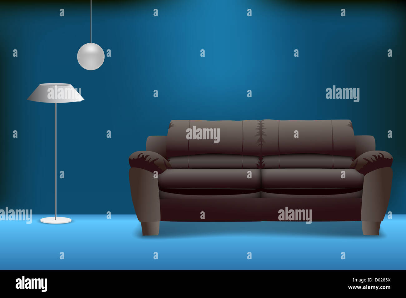 illustration of sofa set on abstract background Stock Photo - Alamy
