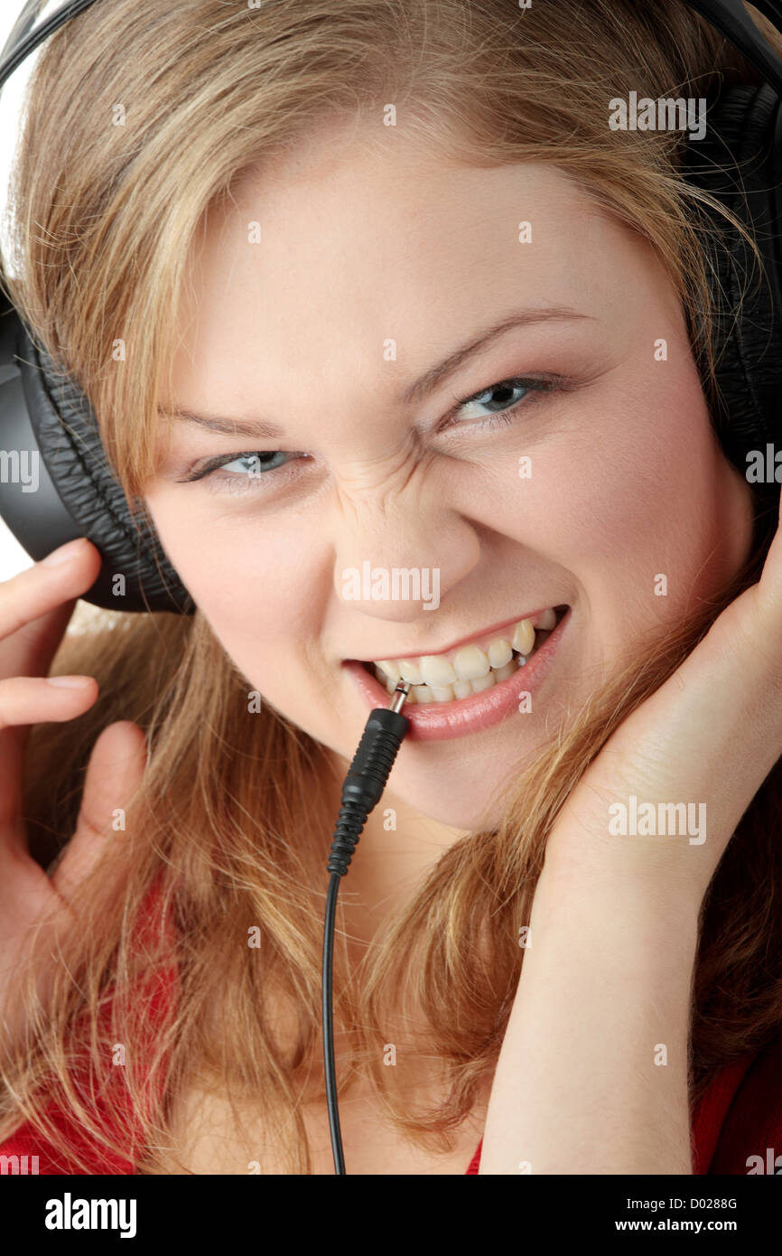 Listening to the Music Stock Photo - Alamy