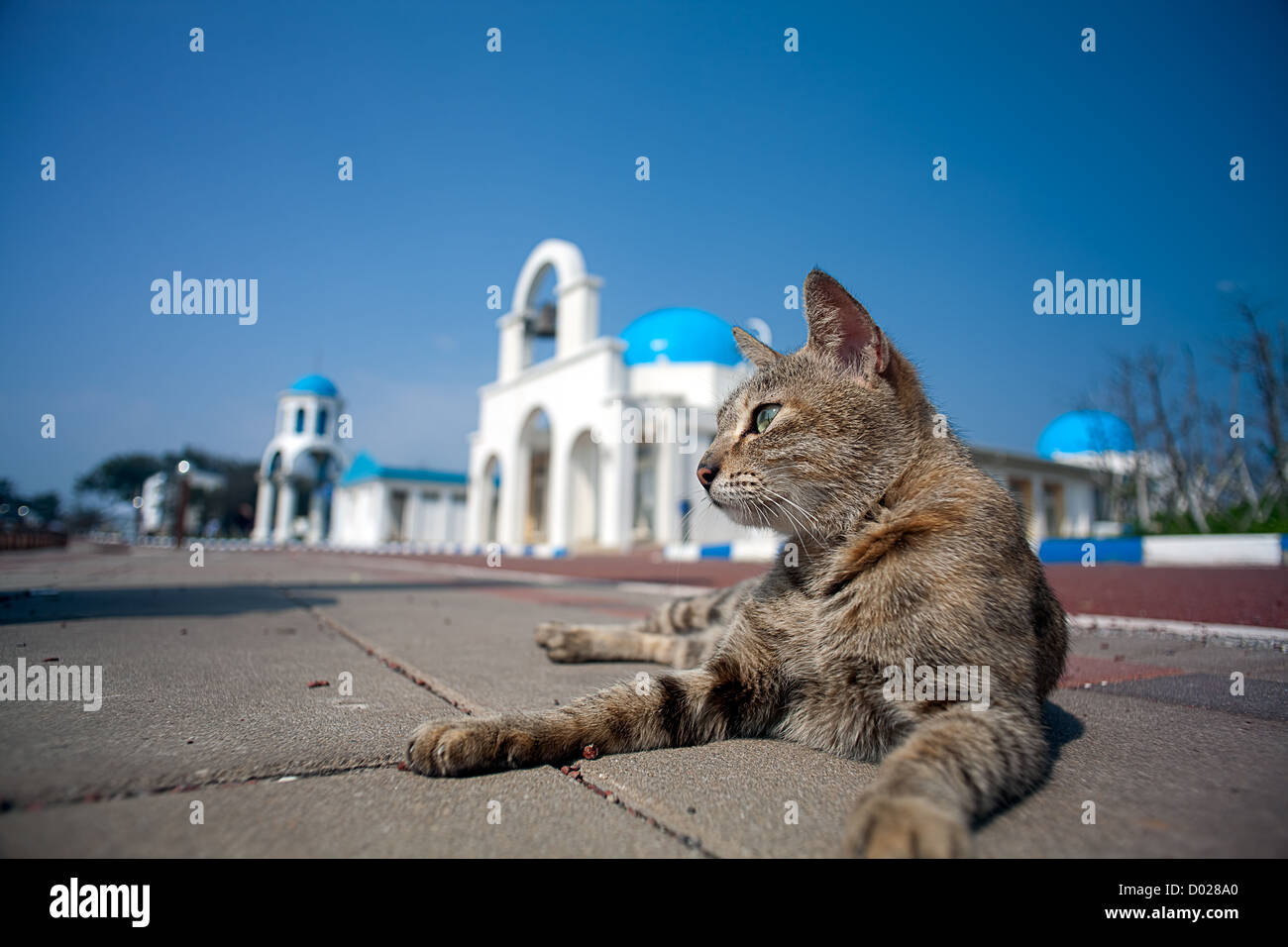 Greek Architecture with bule sky Stock Photo - Alamy