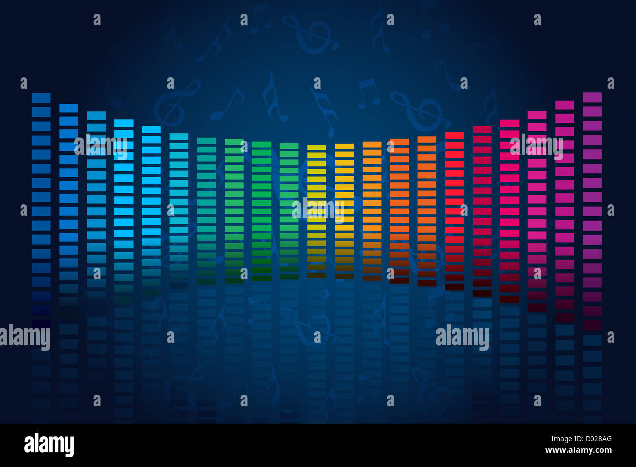 illustration of abstract music waves on abstract background Stock Photo ...