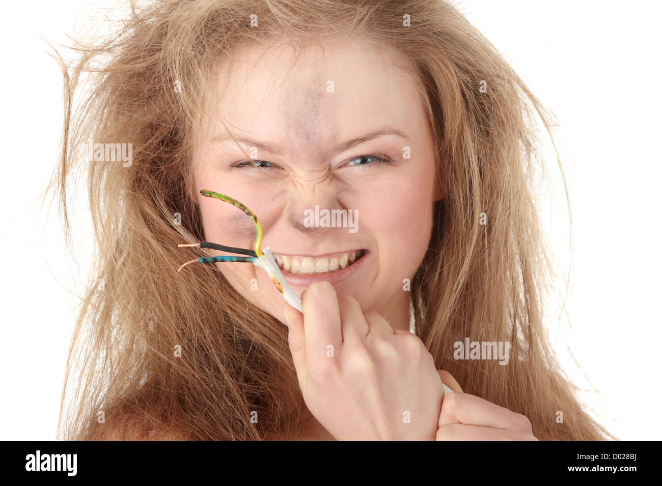 Electric shock hair hi-res stock photography and images - Alamy