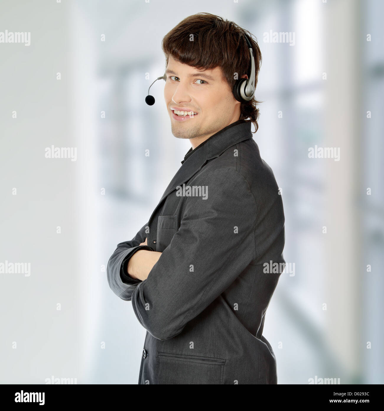 Charming customer service representative Stock Photo - Alamy