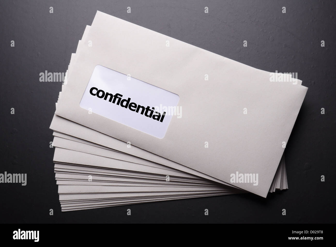 confidential or top secret letter showing business post concept Stock ...