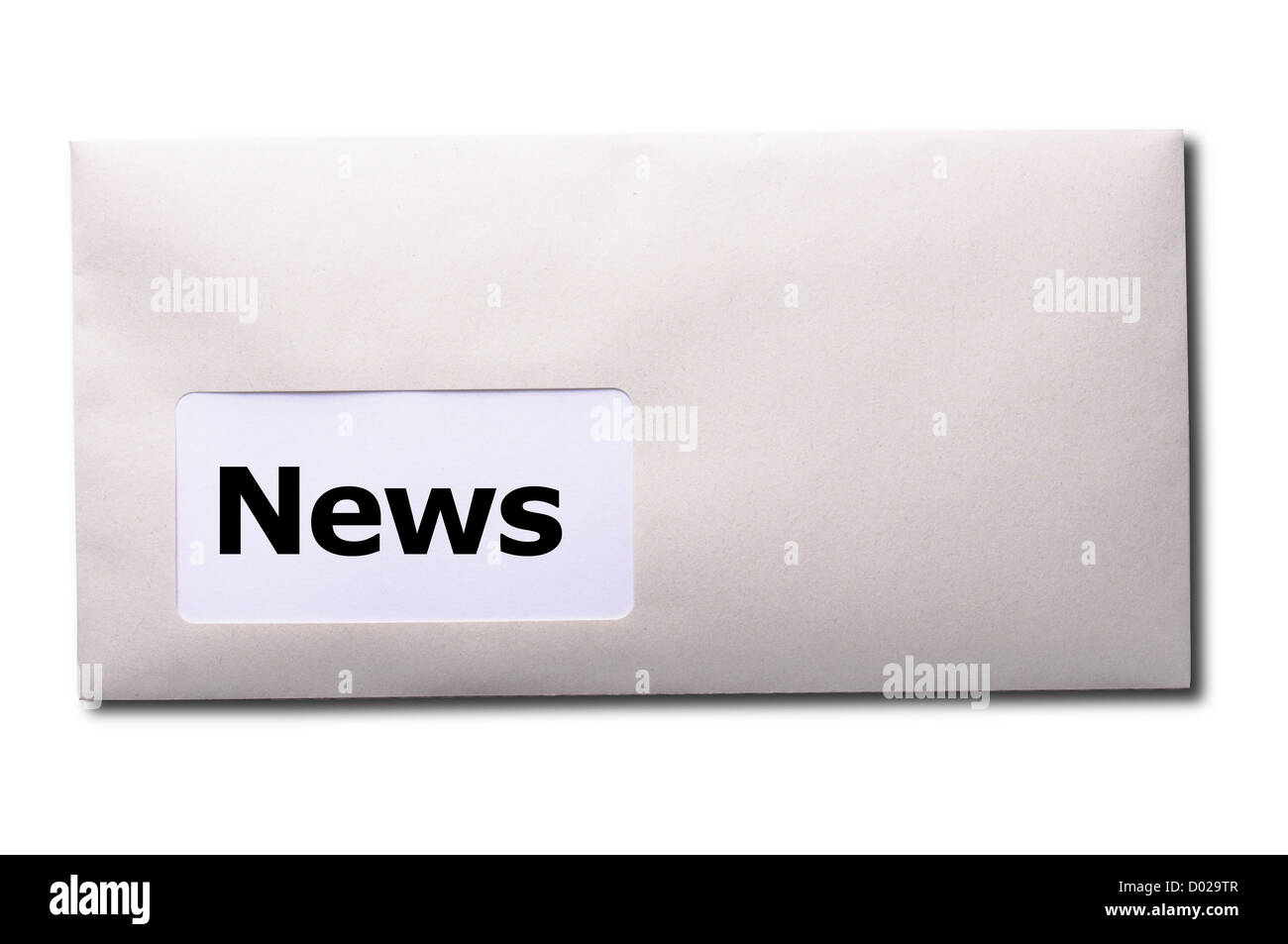 new or newsletter concept with envelope and word Stock Photo - Alamy