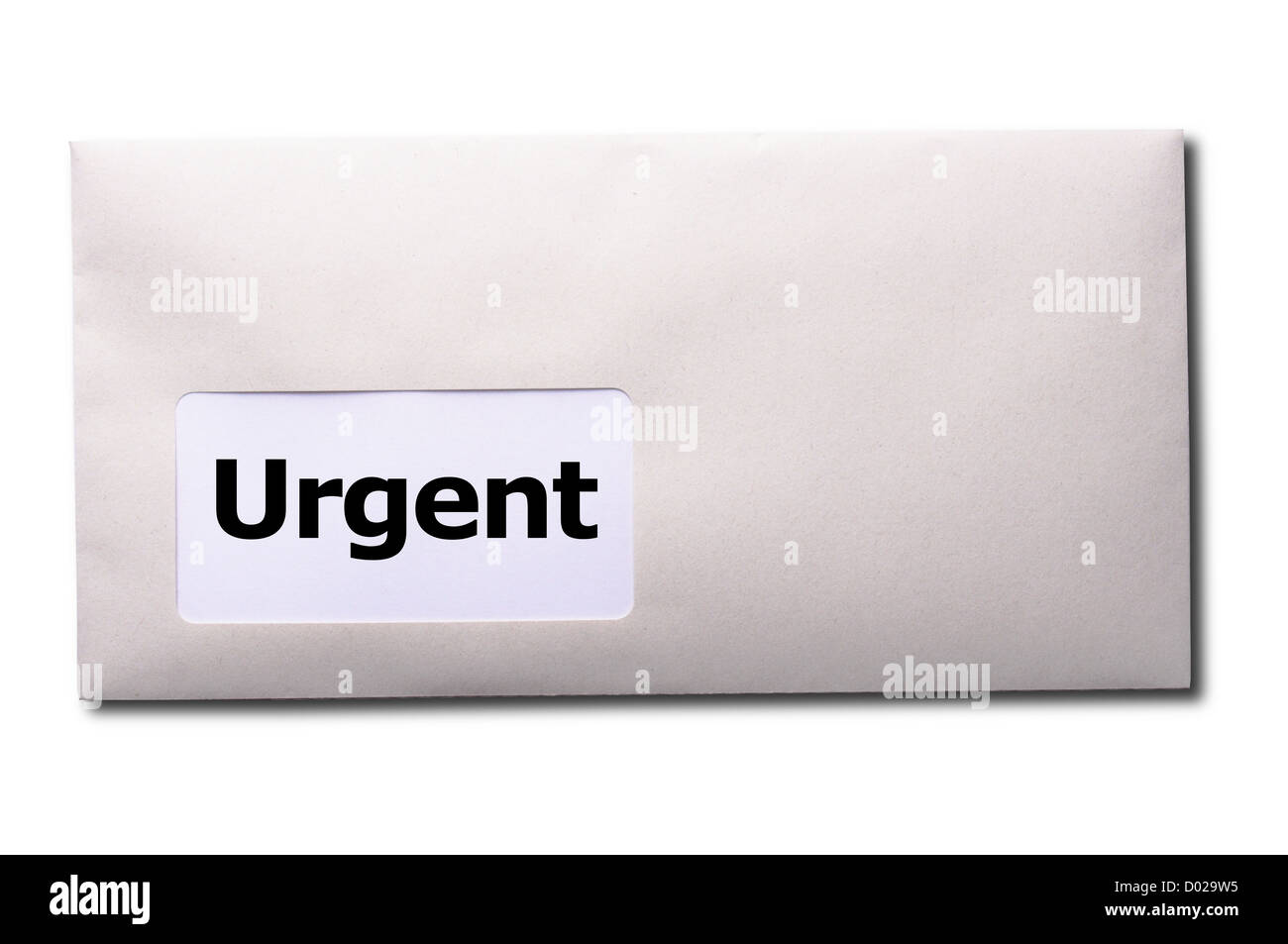 urgent delivery concept with envelope letter or mail and word Stock ...