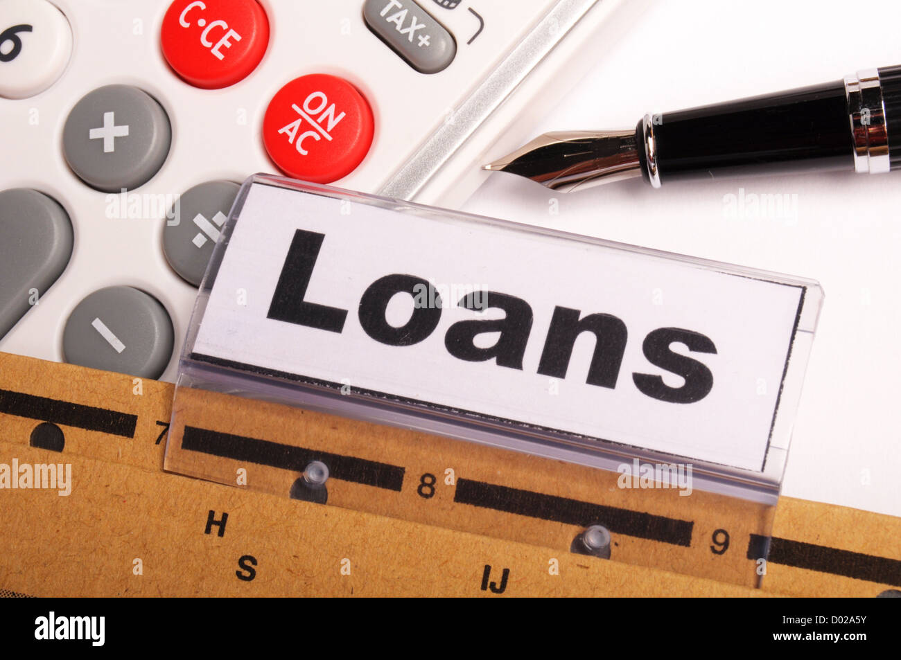 loan application in business folder showing financial investment ...