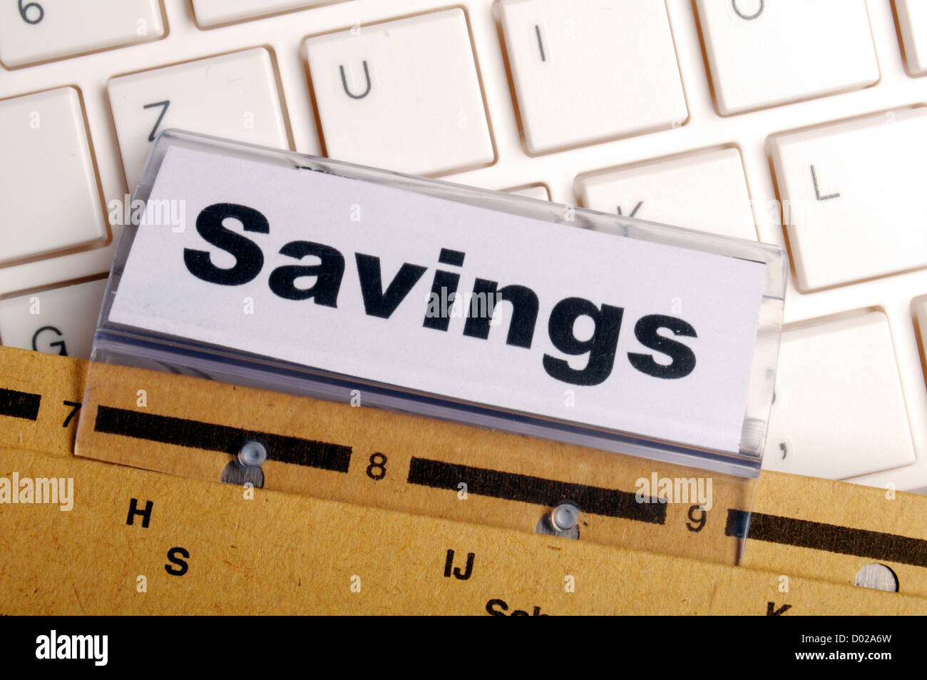 savings word on business folder showing saving money concept Stock ...
