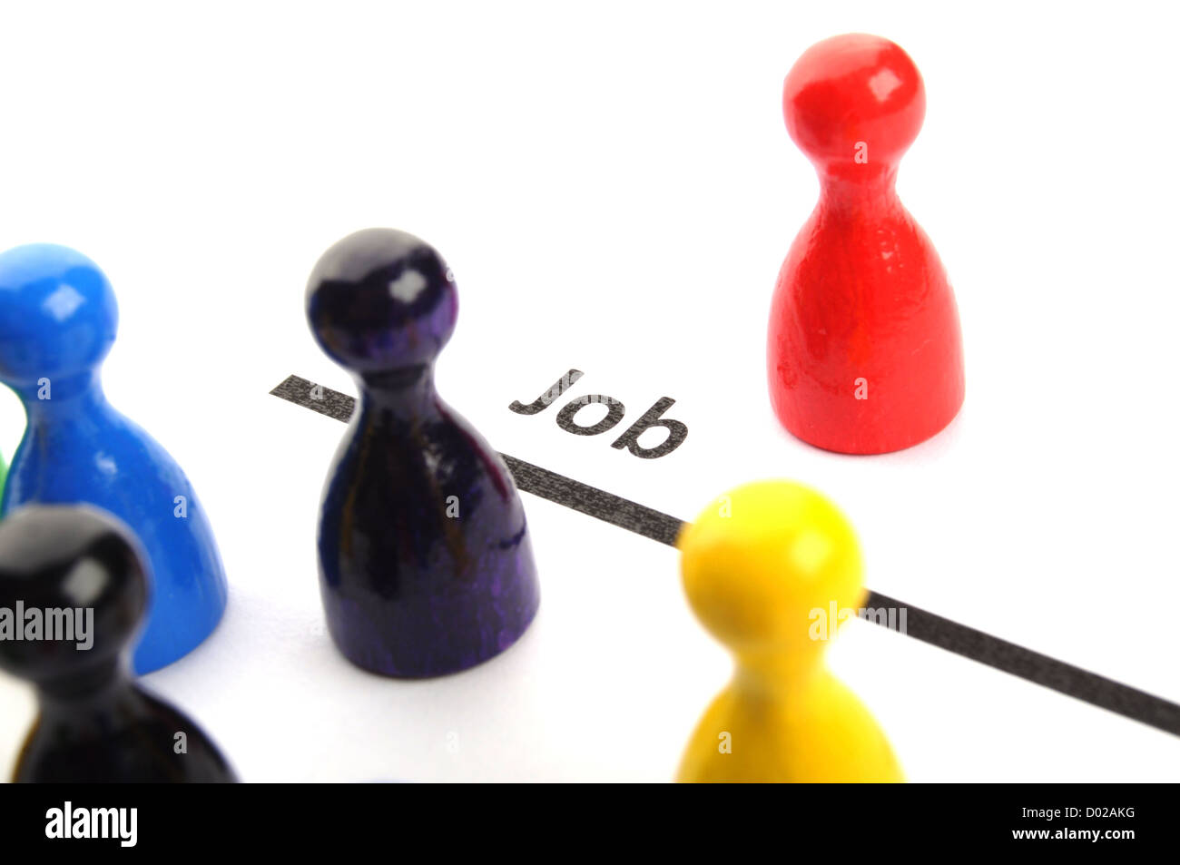 job work or occupation concept with winner pawns Stock Photo - Alamy