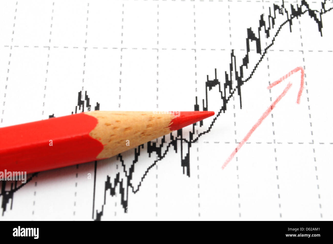 business growth chart showing financial success on stock market Stock ...