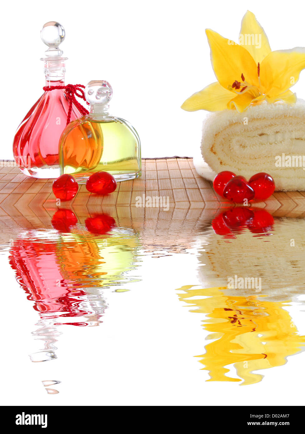 spa still life and water reflection showing wellness concept Stock ...