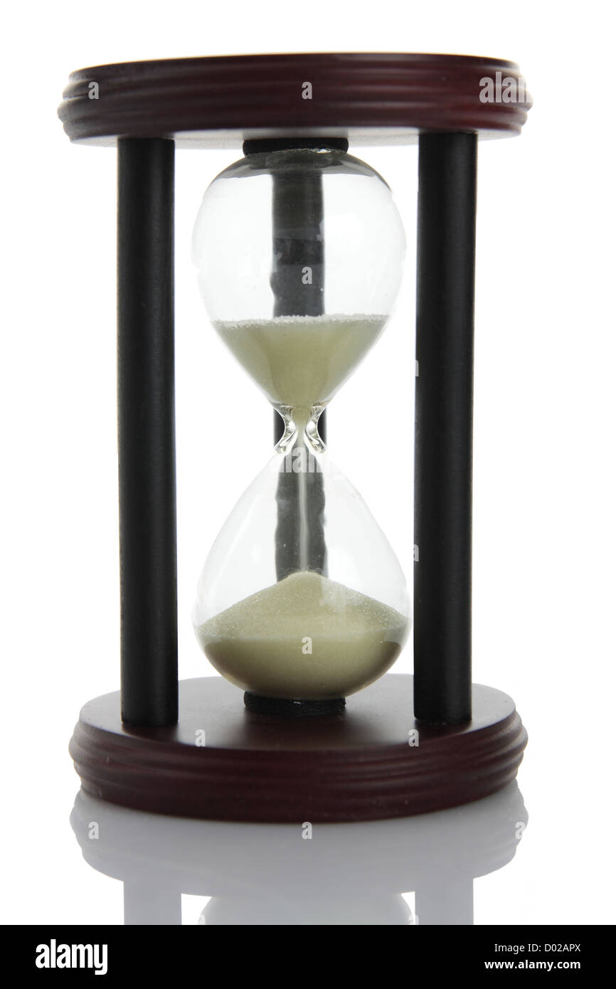 Hourglass counting the time Stock Photo - Alamy