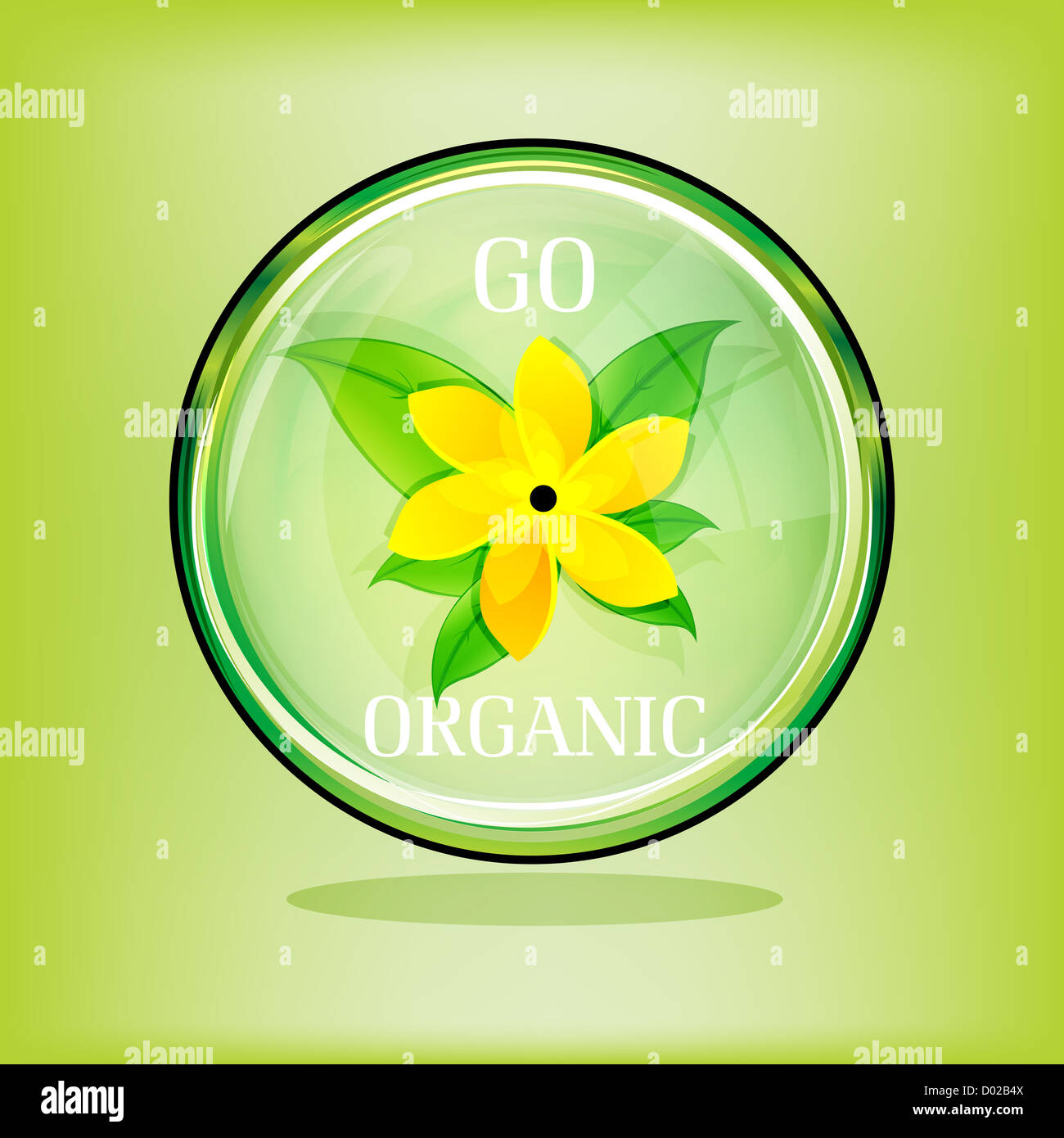 illustration of go organic on abstract background Stock Photo - Alamy