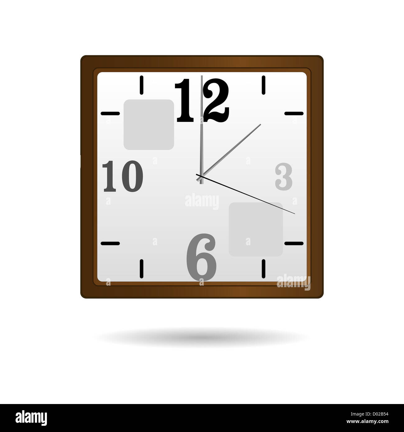 illustration of clock on white background Stock Photo - Alamy