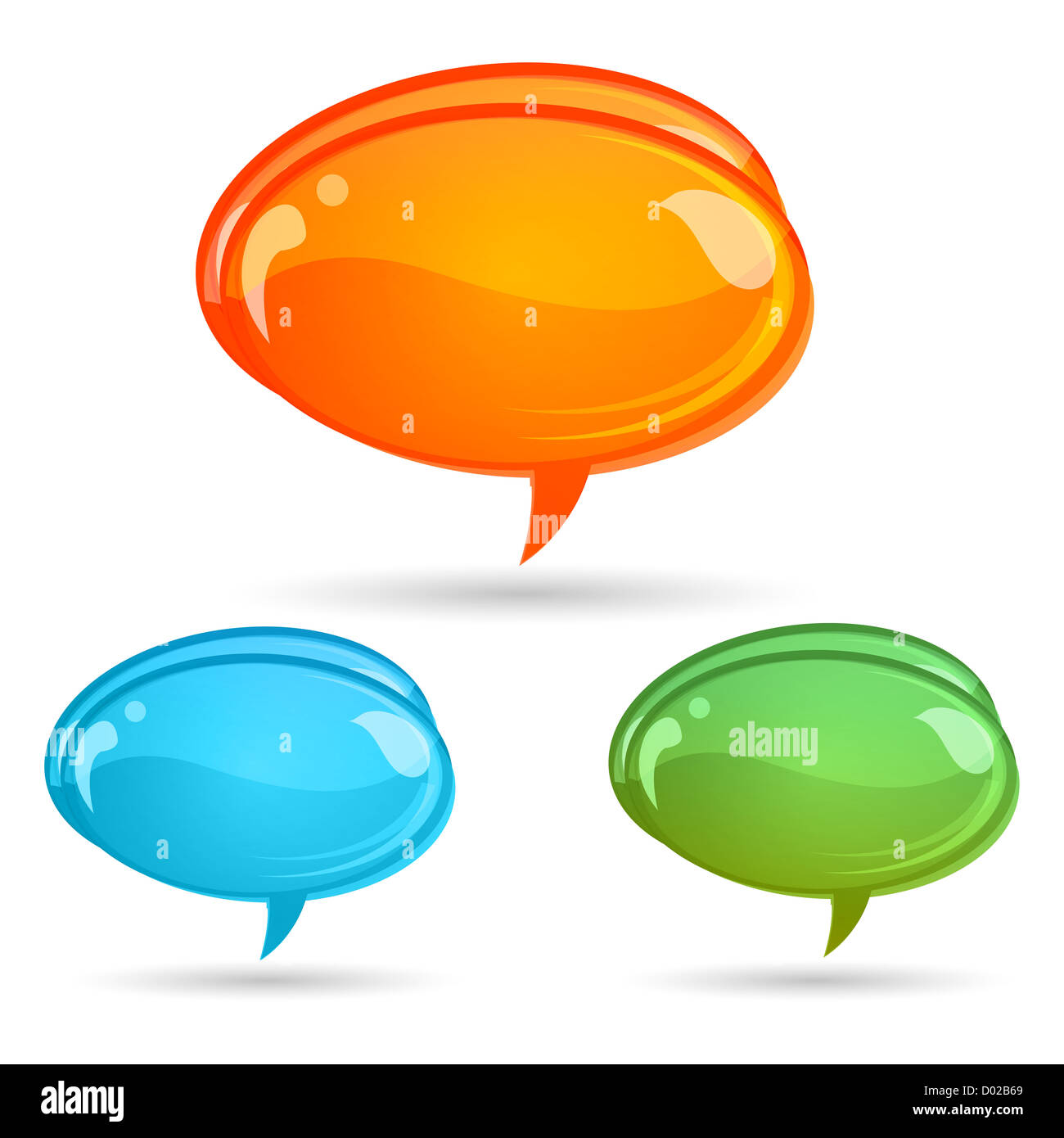 illustration of dialogue bubbles on white background Stock Photo - Alamy