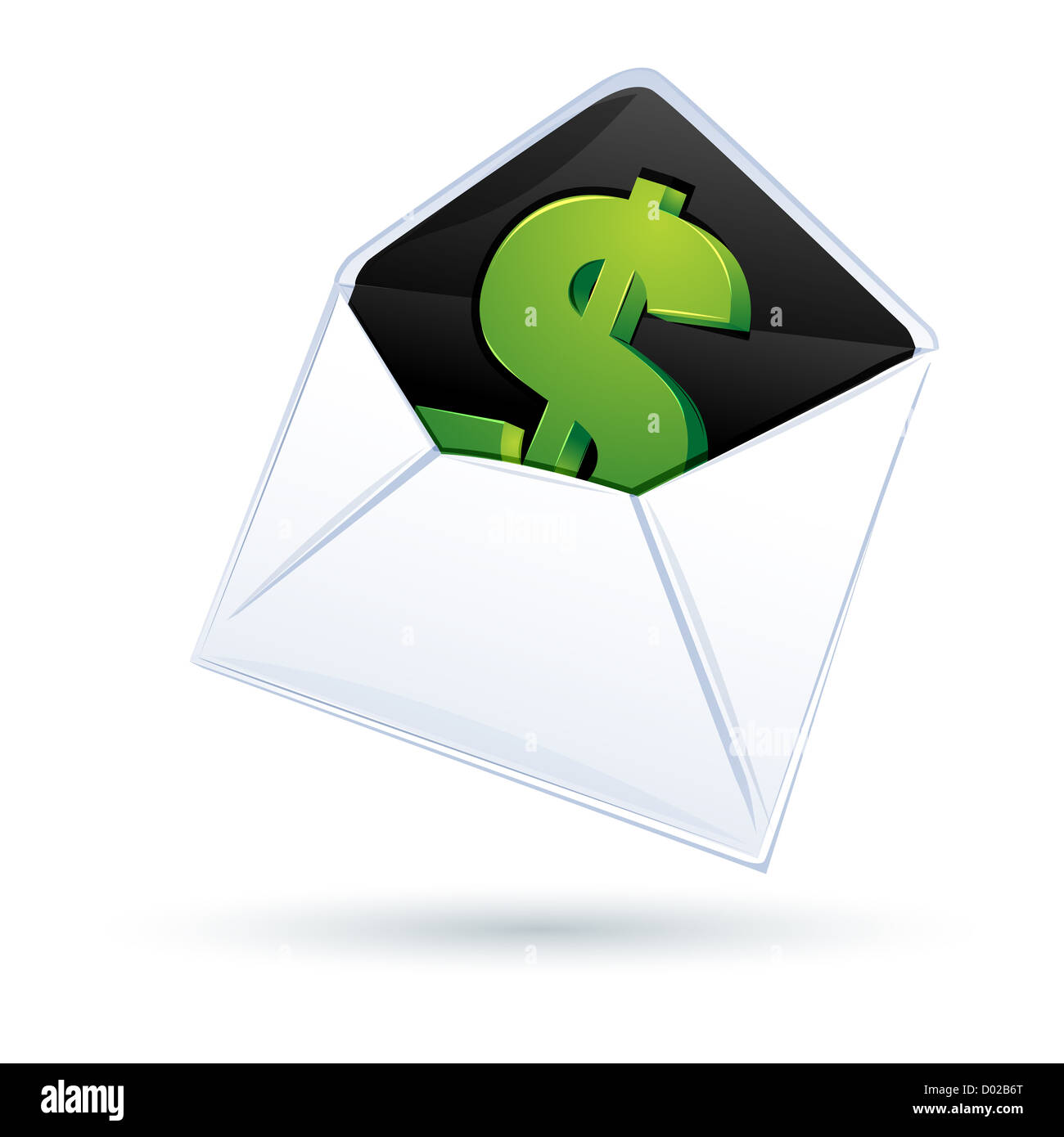 illustration of dollar in letter on white background Stock Photo - Alamy