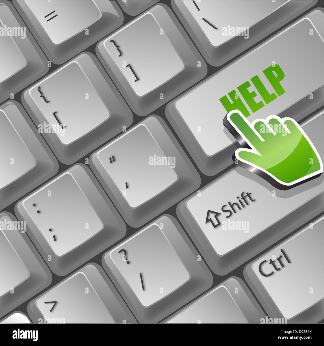 illustration of help button on keyboard Stock Photo - Alamy