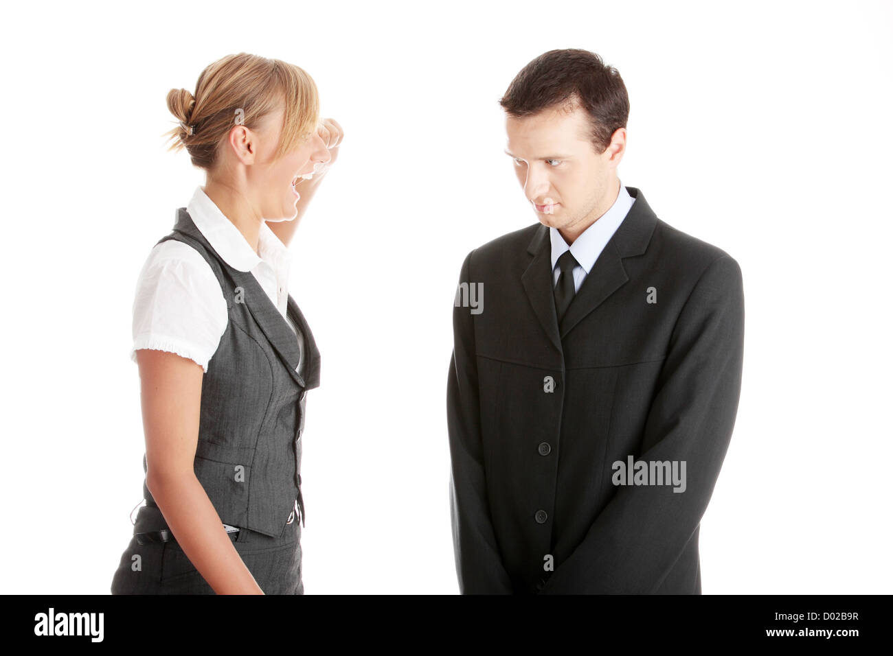 Angry boss colleague Cut Out Stock Images & Pictures - Alamy