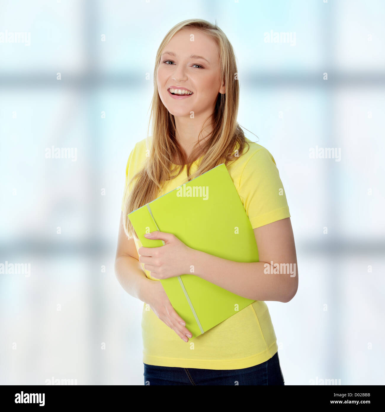 Happy student girl Stock Photo - Alamy