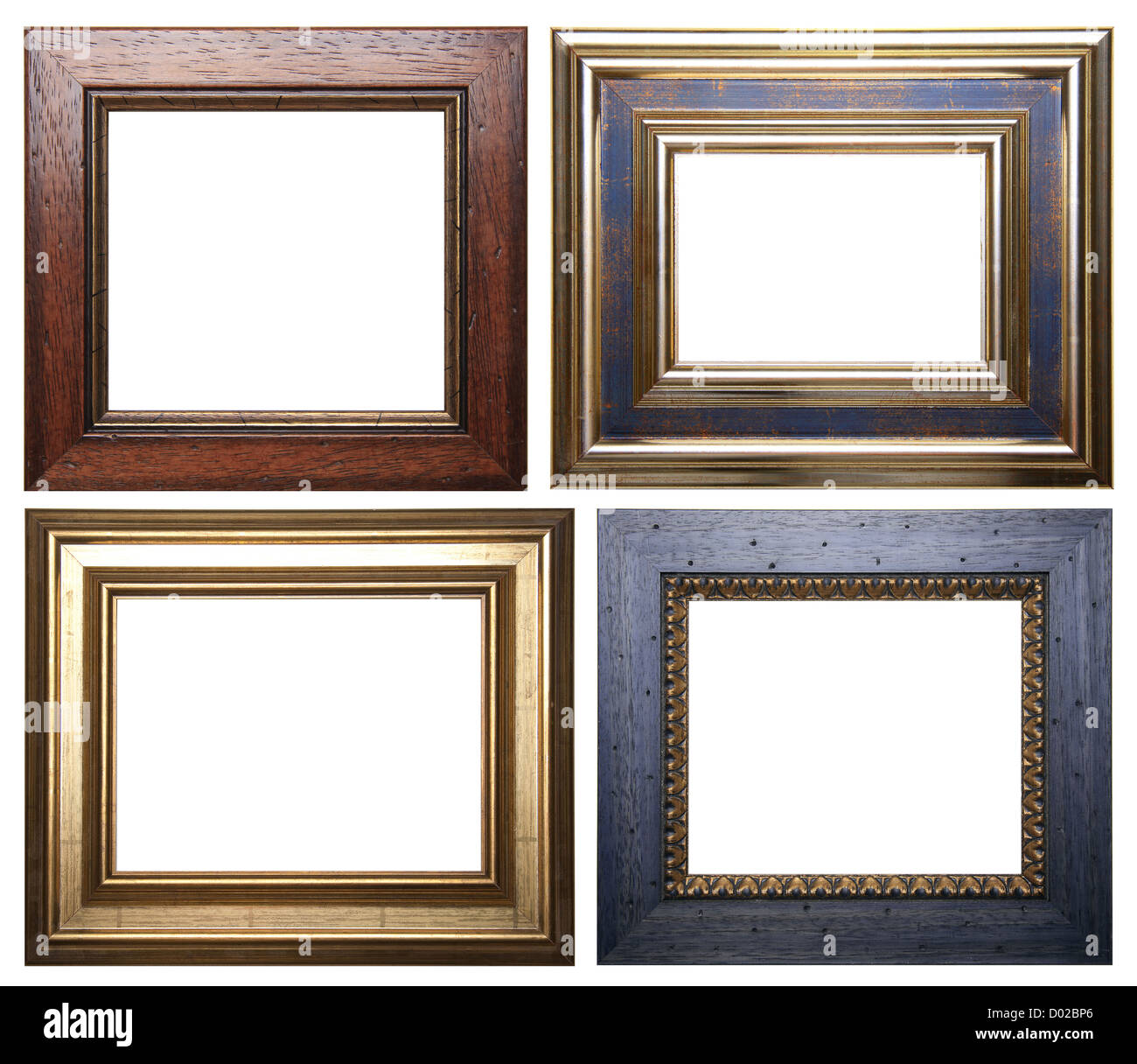 Group Of Picture Frame Isolated On White Background, Design Element ...