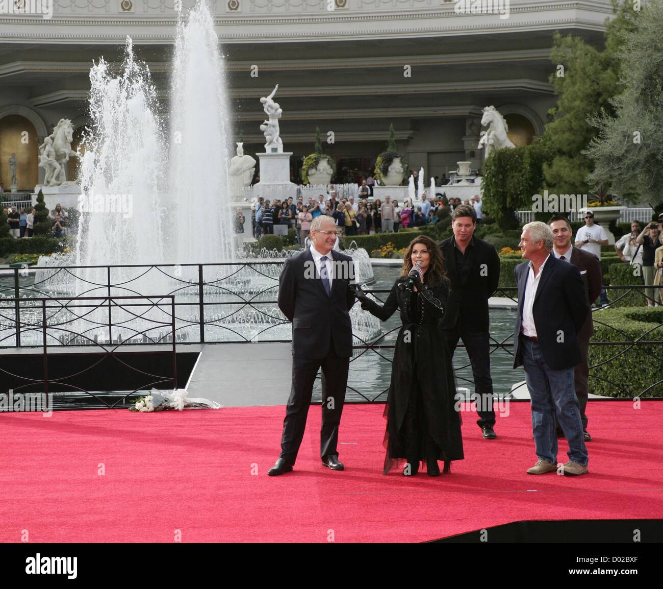 Gary Selesner, Shania Twain, John Meglen at a public appearance for ...