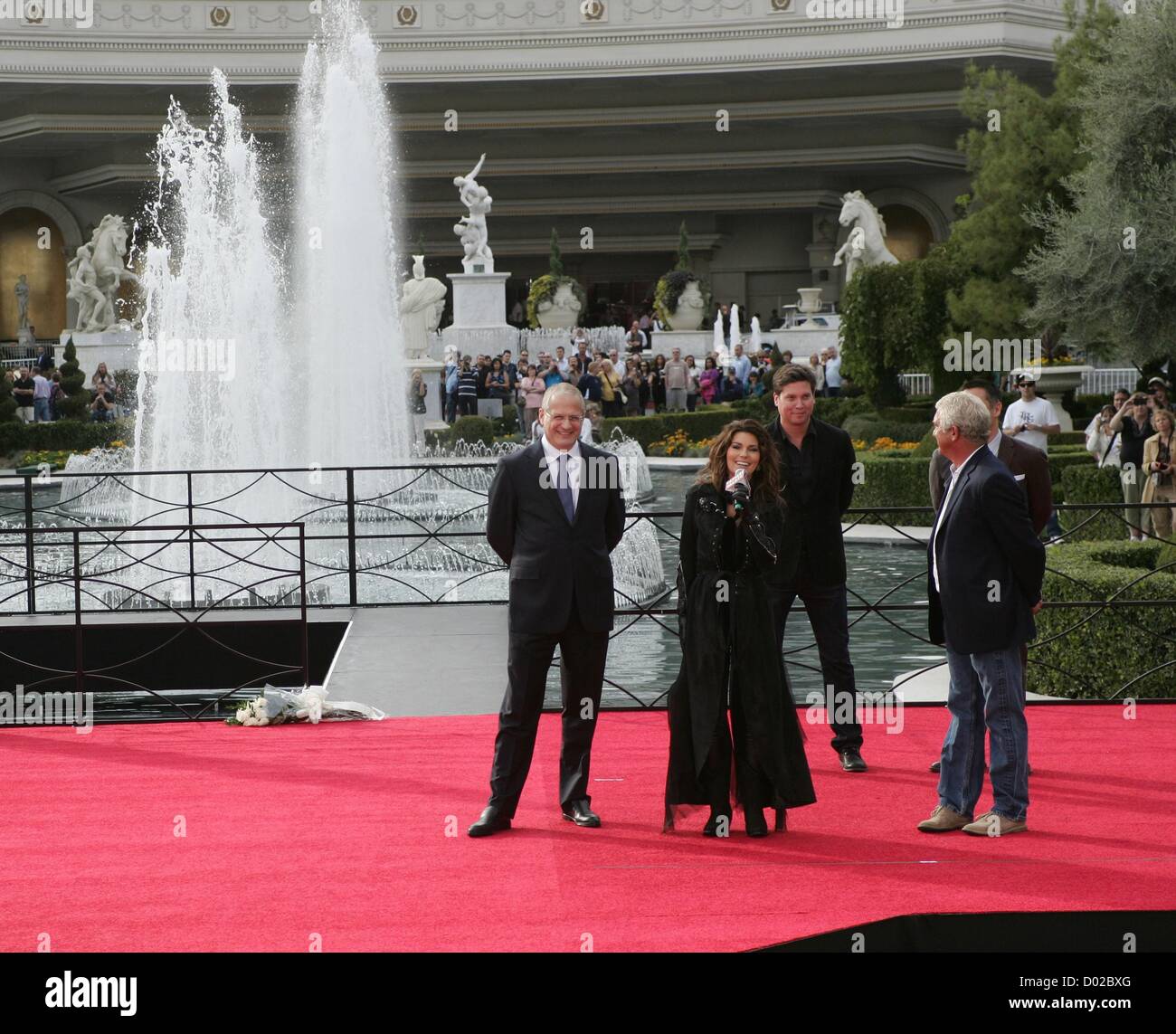 Gary Selesner, Shania Twain, John Meglen at a public appearance for ...