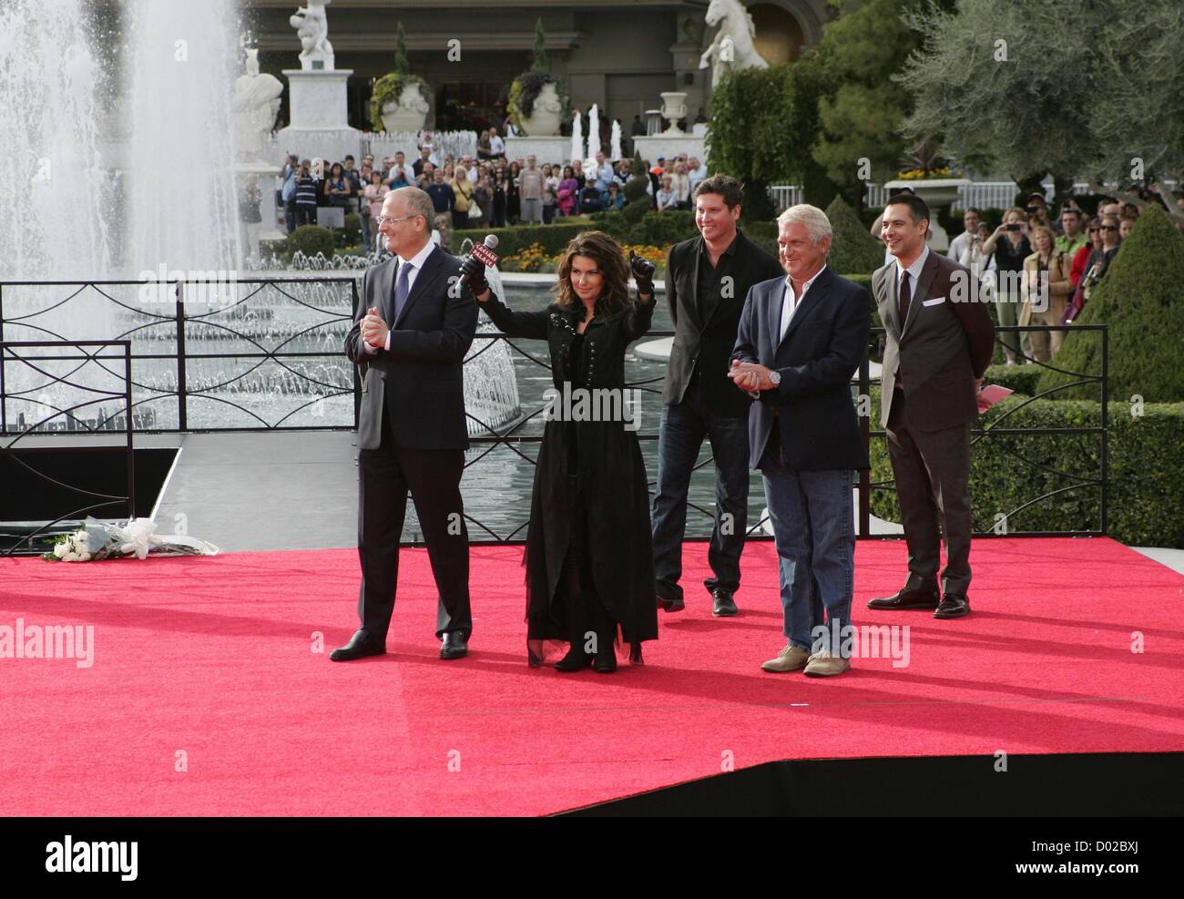 Gary Selesner, Shania Twain, John Meglen at a public appearance for ...