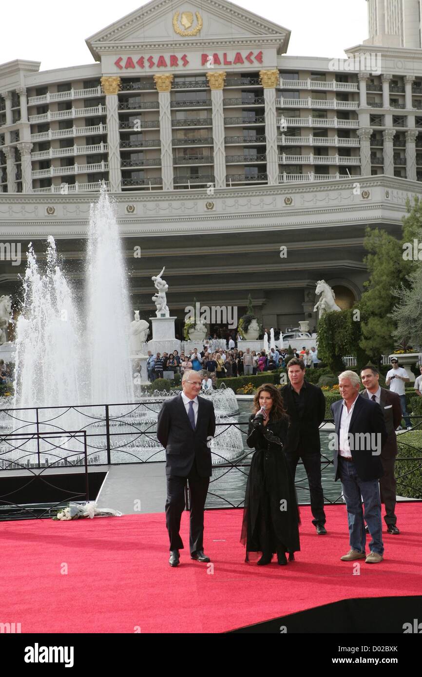 Gary Selesner, Shania Twain, John Meglen at a public appearance for ...